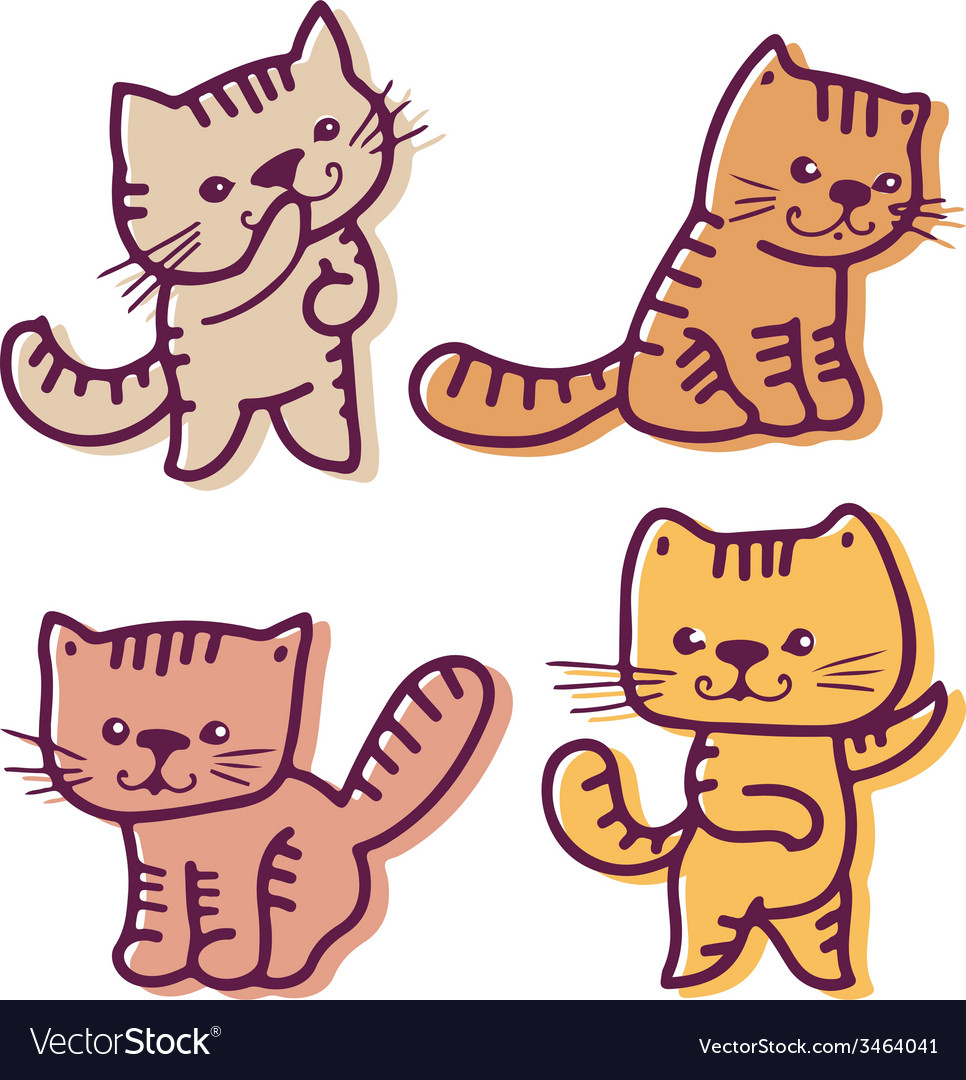 Kittens Royalty Free Vector Image - VectorStock