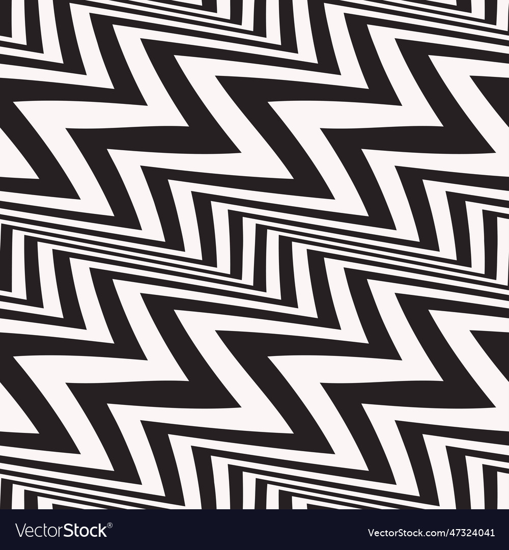Monochrome variegated textured chevron pattern Vector Image