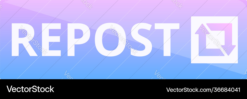 Repost video icon cartoon style Royalty Free Vector Image