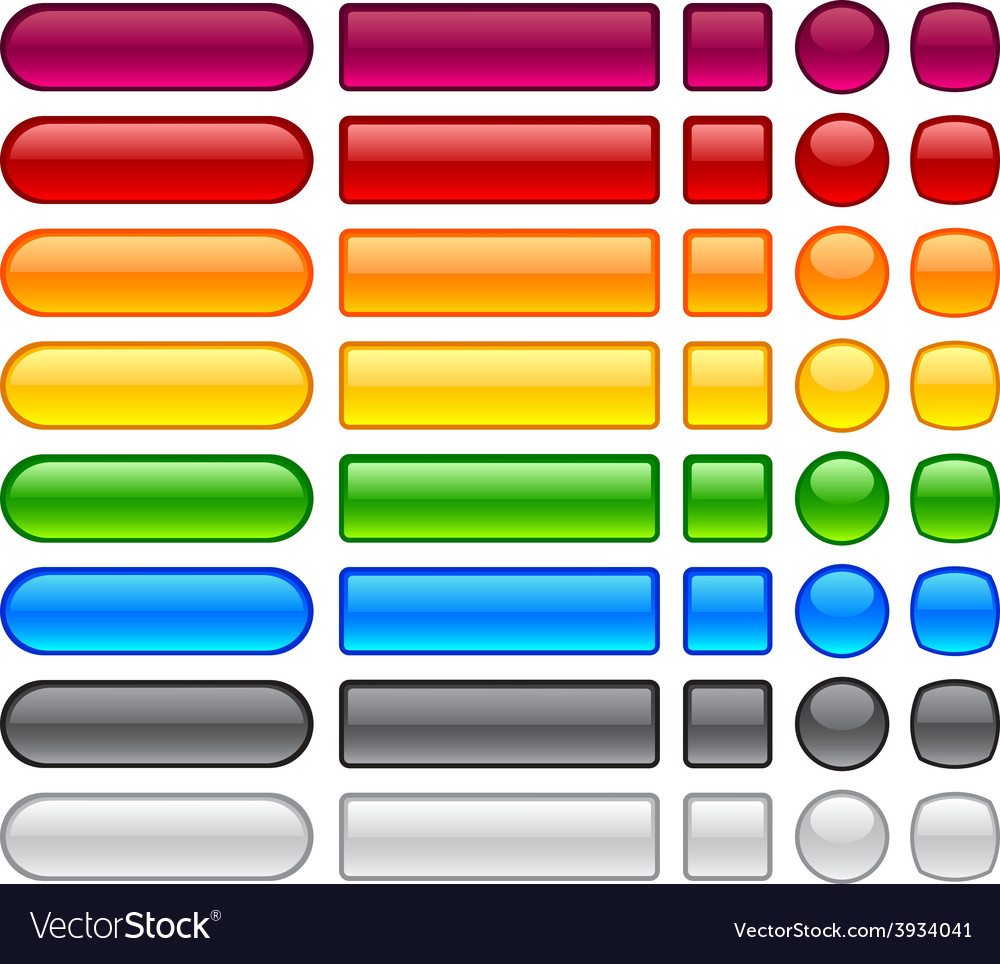 Simple blank buttons Royalty Free Vector Image