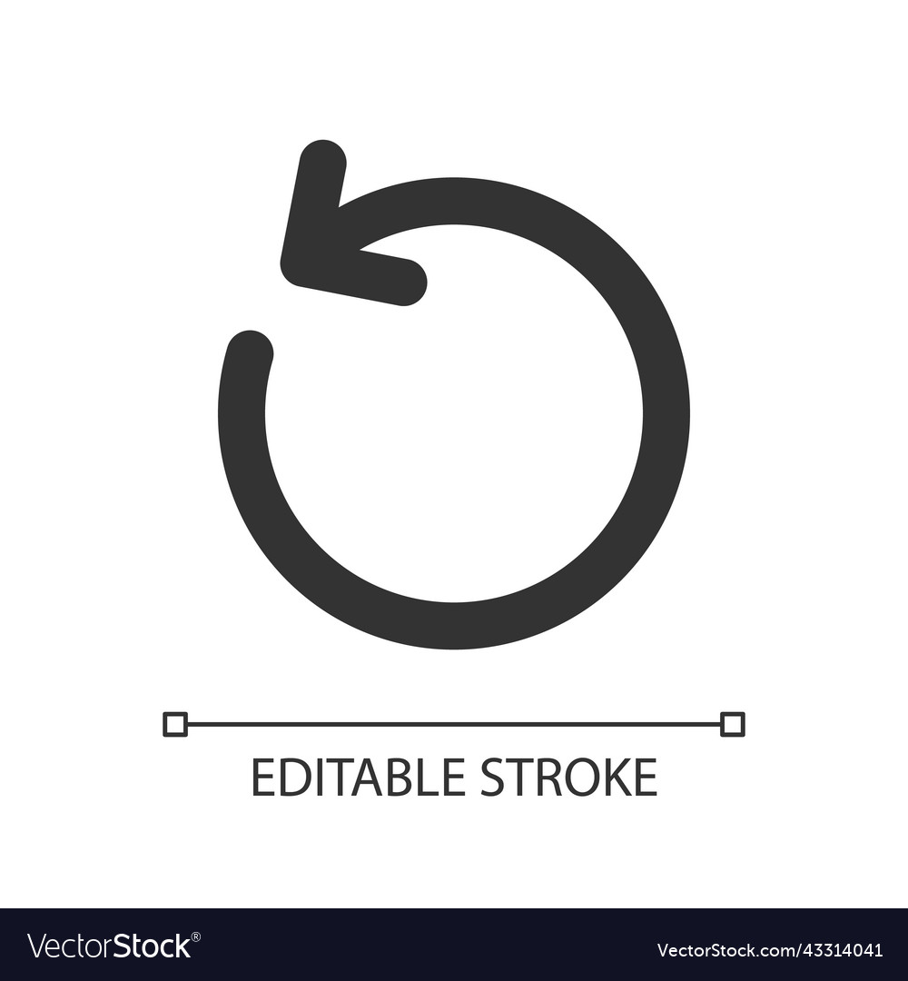 Turn pixel perfect linear ui icon Royalty Free Vector Image