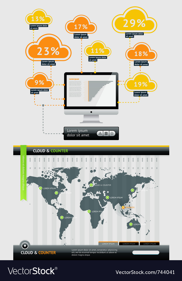 User interface for web Royalty Free Vector Image