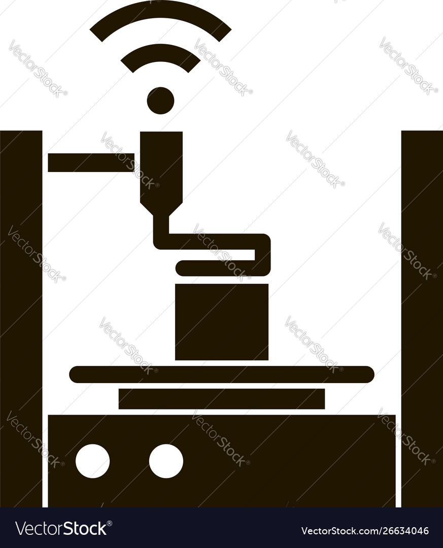 3d printer icon simple style Royalty Free Vector Image
