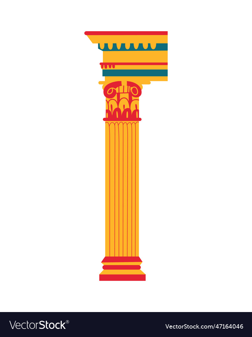 Ancient rome column composition Royalty Free Vector Image