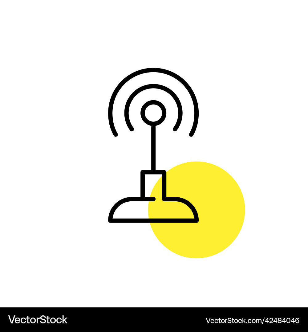 Beacon showing location pixel perfect line art Vector Image