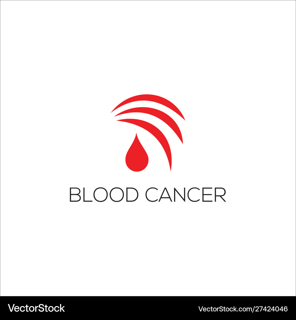 Blood cancer logo design Royalty Free Vector Image