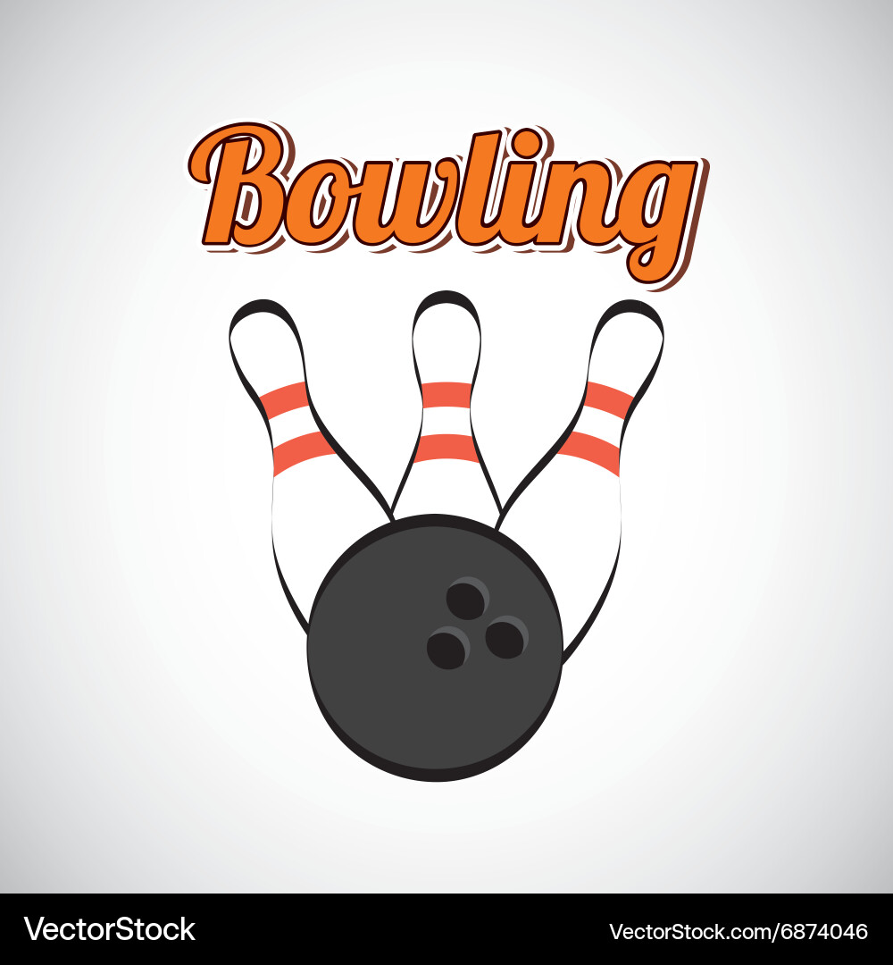 Bowling game design Royalty Free Vector Image - VectorStock