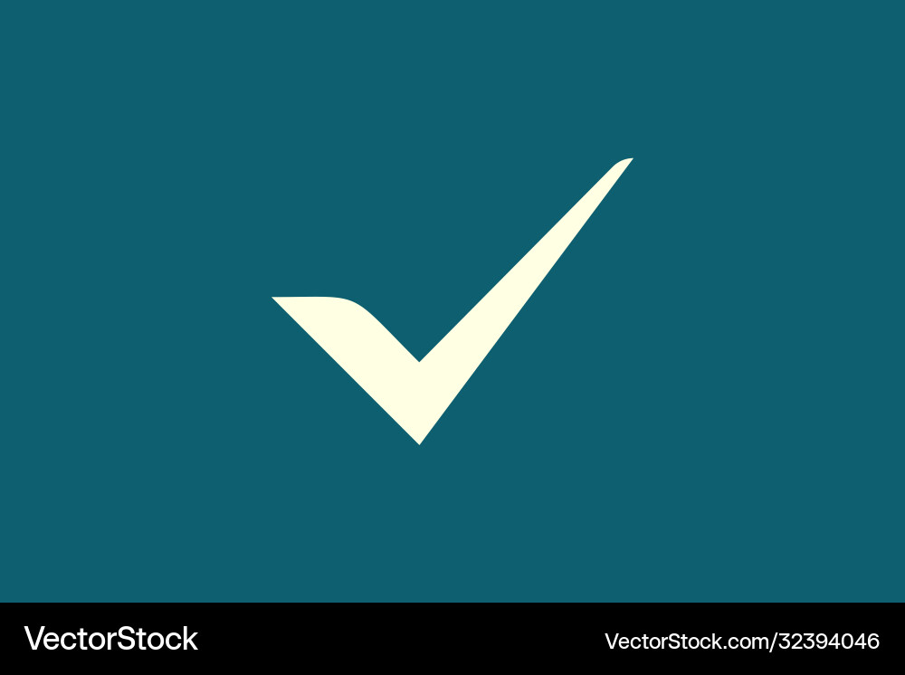 Check logo design in gold minimalist and modern Vector Image