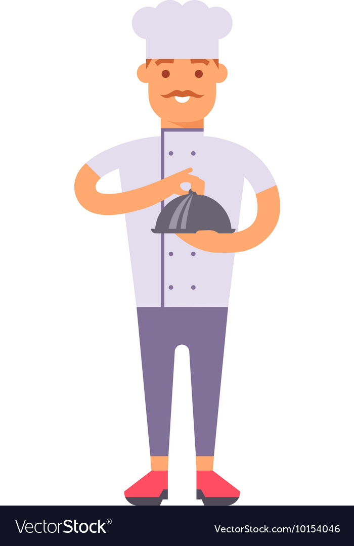 Chef standing man Royalty Free Vector Image - VectorStock