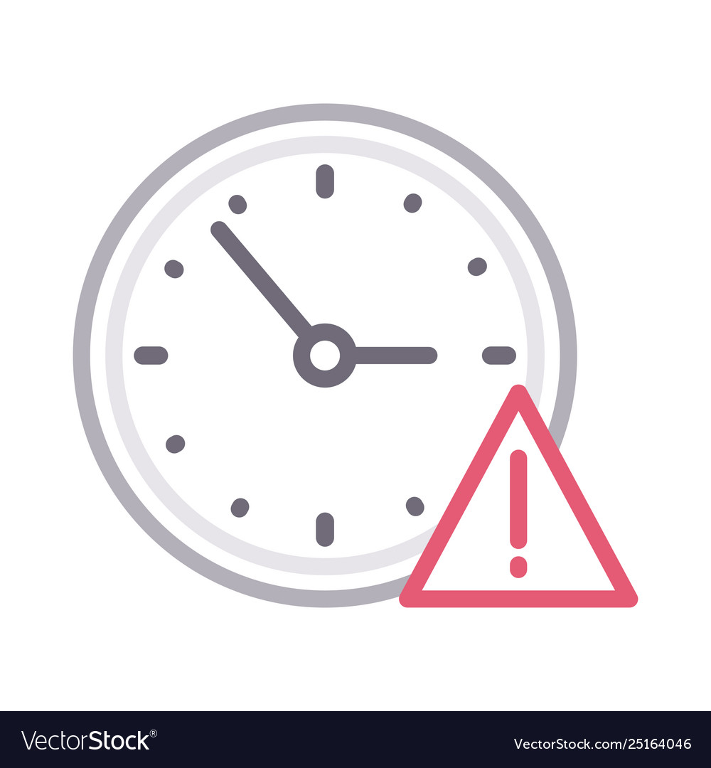 Clock error Royalty Free Vector Image - VectorStock
