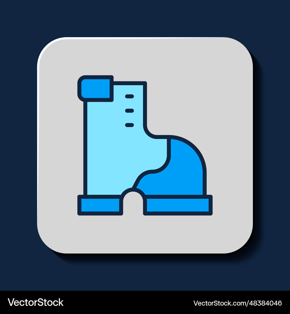 Filled outline winter warm boot icon isolated on Vector Image