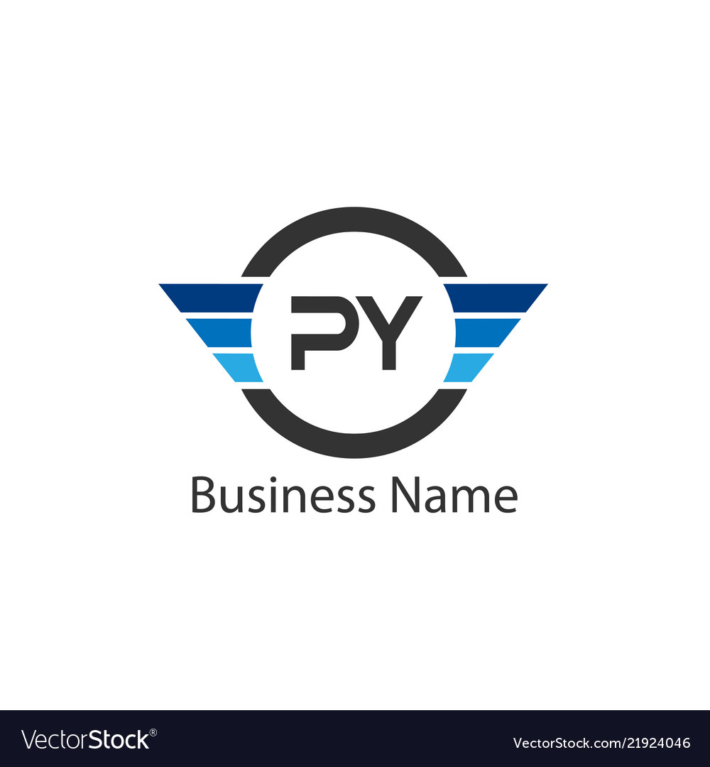 Initial letter py logo template design Royalty Free Vector