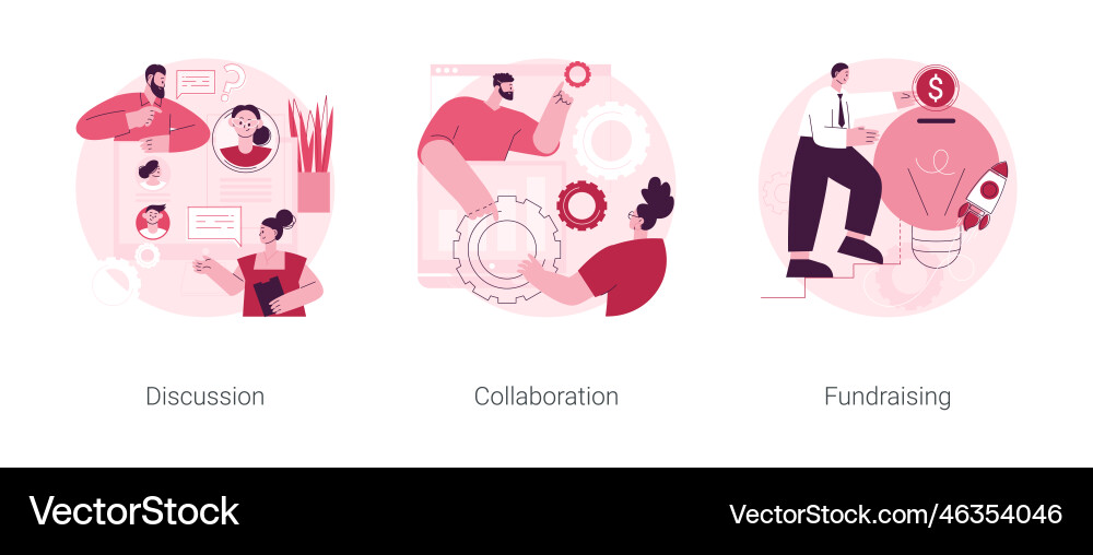 Partnership abstract concept Royalty Free Vector Image