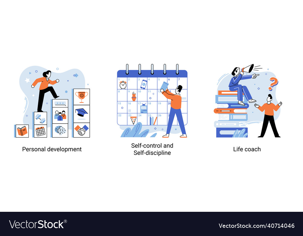 Personal growth self development concept self Vector Image Personal growth self development concept self Vector Image