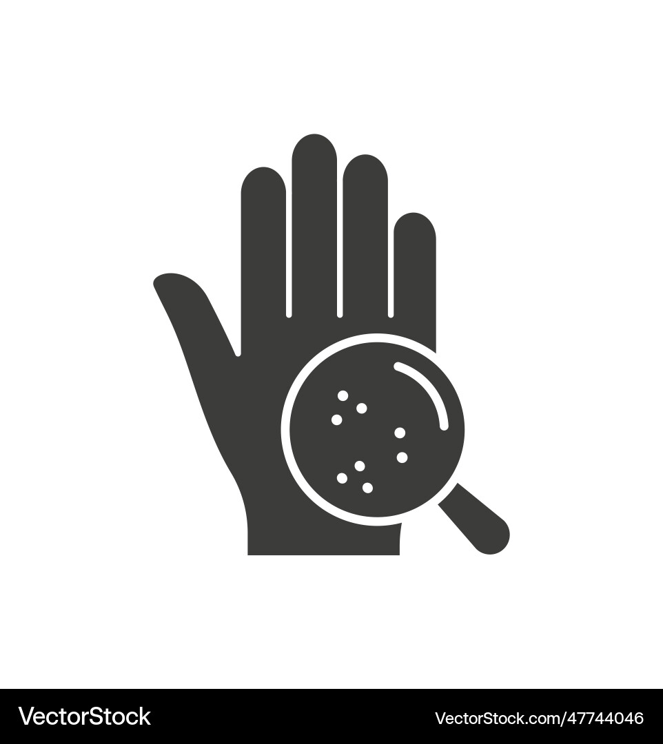 Rash on the arm glyph icon white background Vector Image