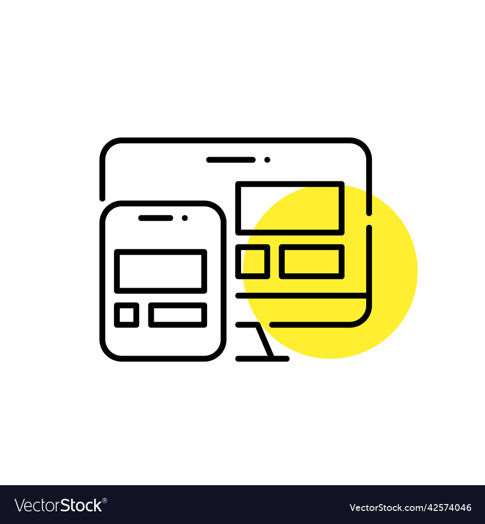 Scalable responsive web design symbol same layout Vector Image Scalable responsive web design symbol same layout Vector Image