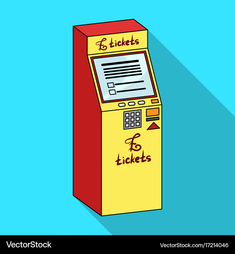Terminal for ticket sales terminals single icon Vector Image