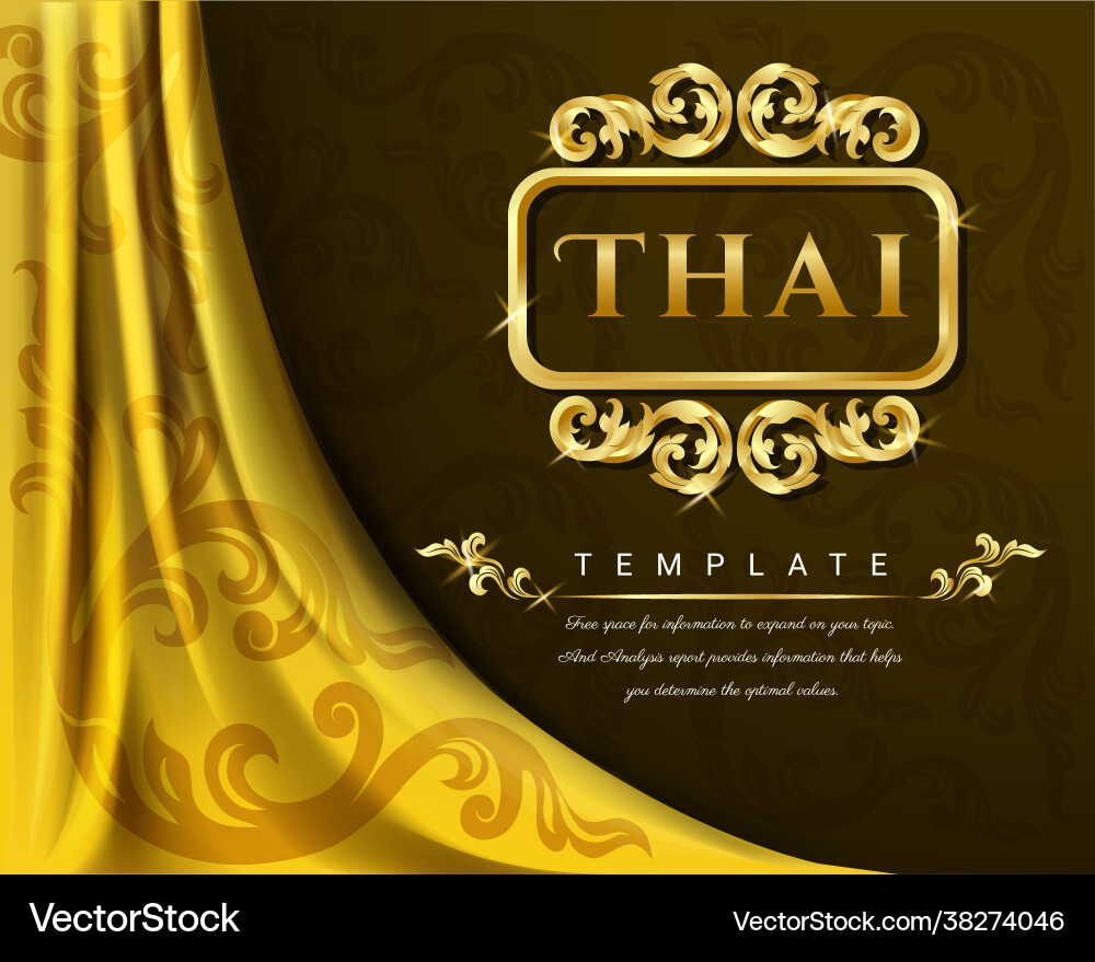 Thai traditional background arts thailand Vector Image
