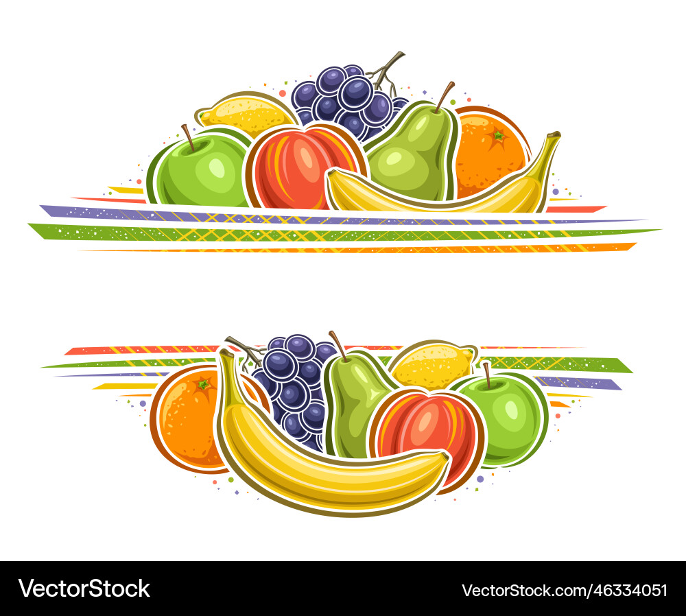 Border for fruits Royalty Free Vector Image - VectorStock