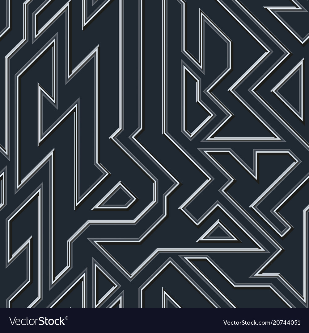 Chrome geometric seamless pattern Royalty Free Vector Image