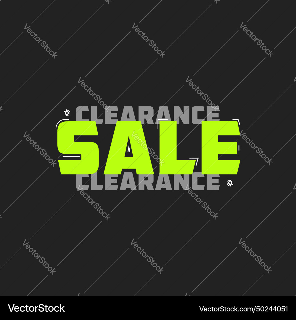 Clearance sale sticker - label Royalty Free Vector Image