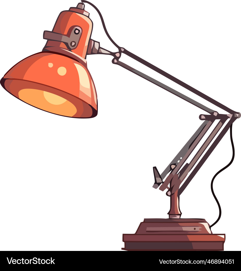 Electric lamp design illuminated with modern Vector Image