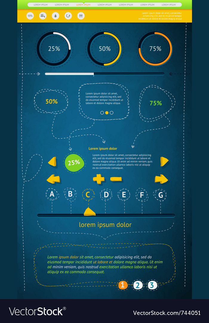 Elements of user interface Royalty Free Vector Image