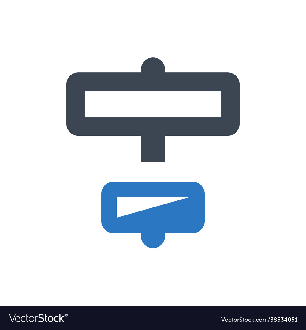 Horizontal align objects icon Royalty Free Vector Image