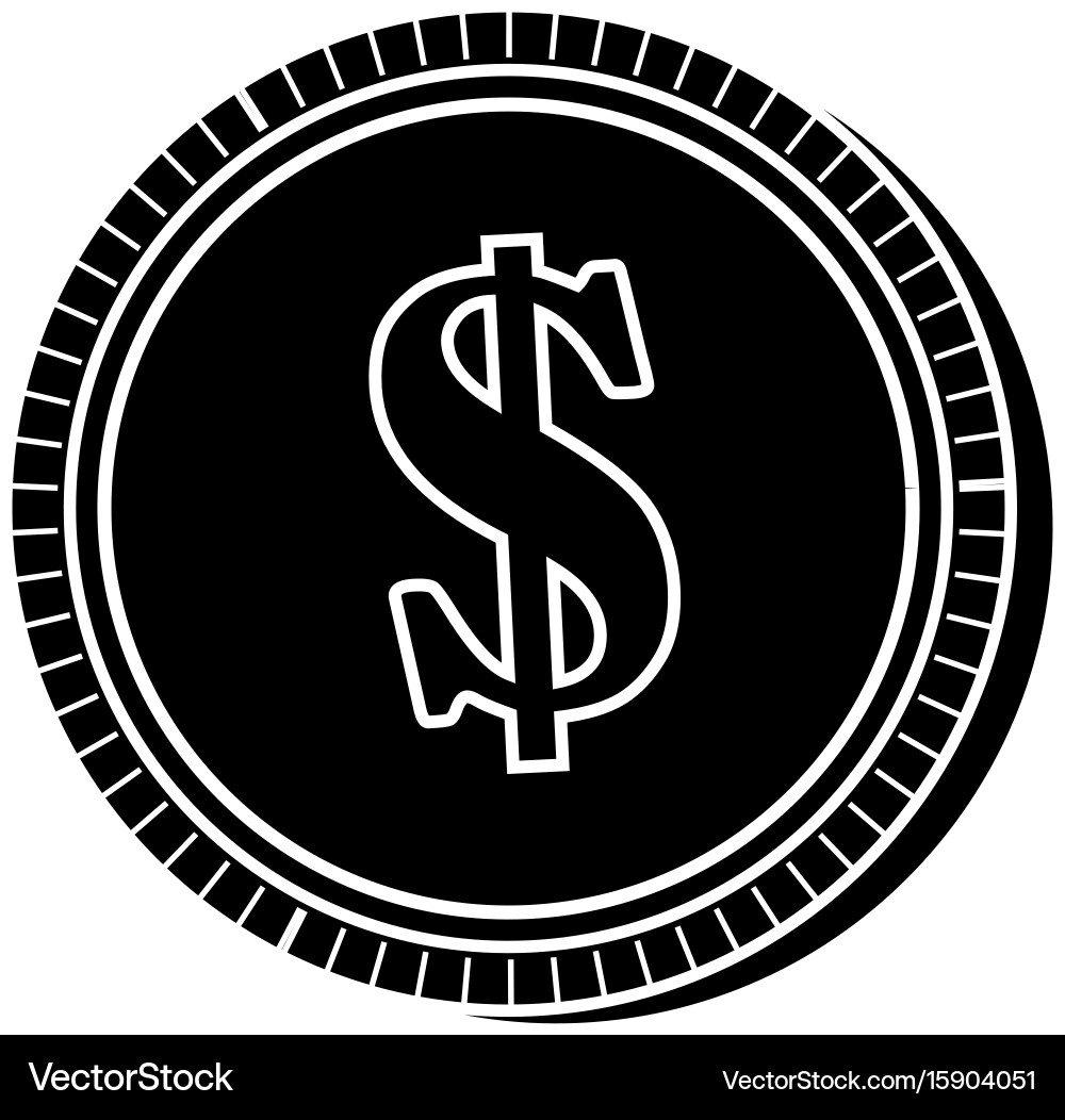 Isolated money coin Royalty Free Vector Image - VectorStock