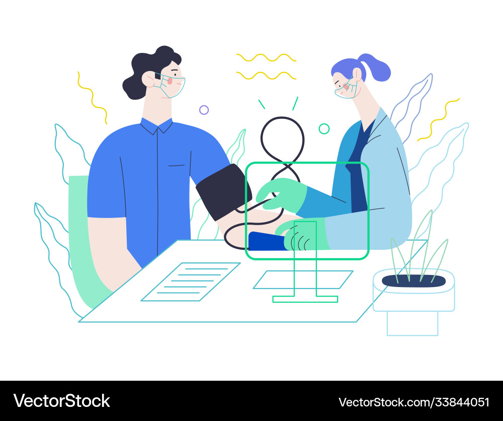 Medical tests template - blood pressure test Vector Image
