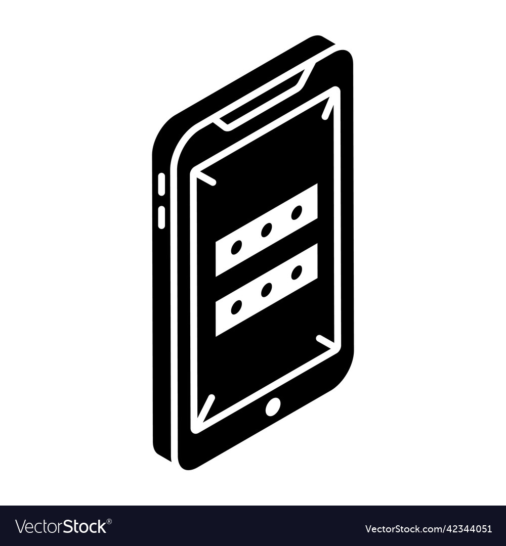 Mobile Password Royalty Free Vector Image Vectorstock