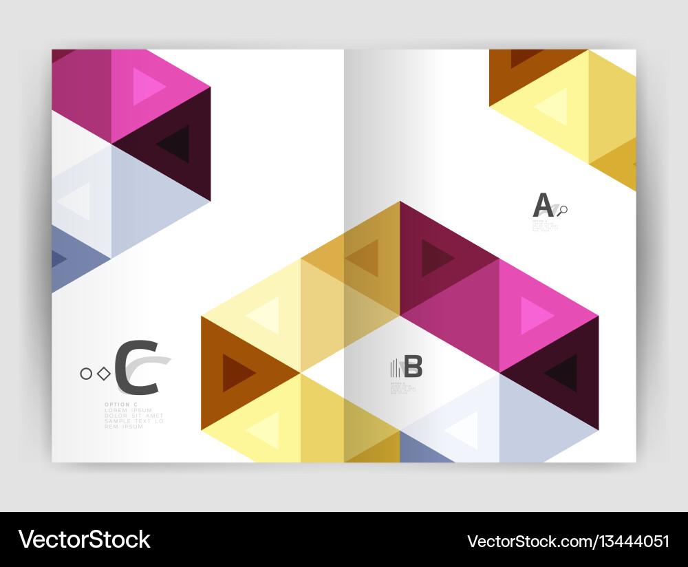 Modern geometric annual report cover Royalty Free Vector