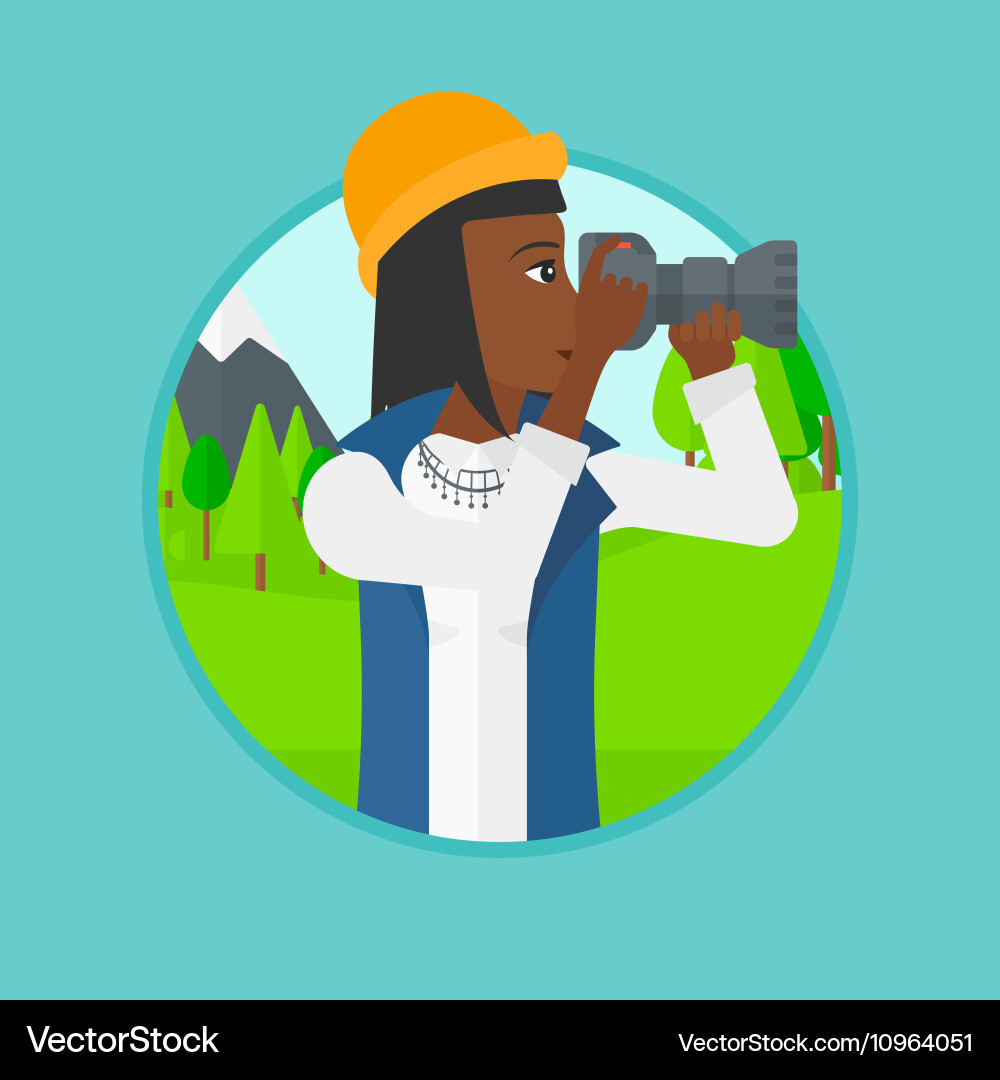 Photographer taking photo Royalty Free Vector Image