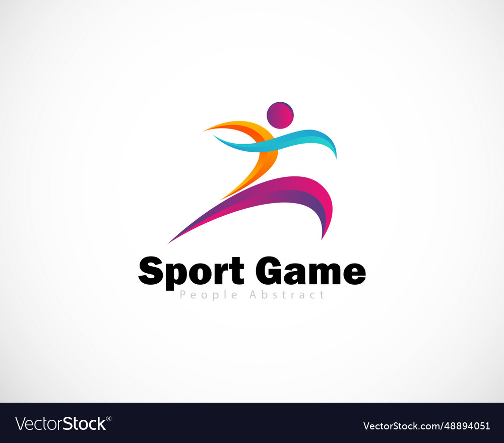 Running man abstract delivery sport fitness logo Vector Image Running man abstract delivery sport fitness logo Vector Image
