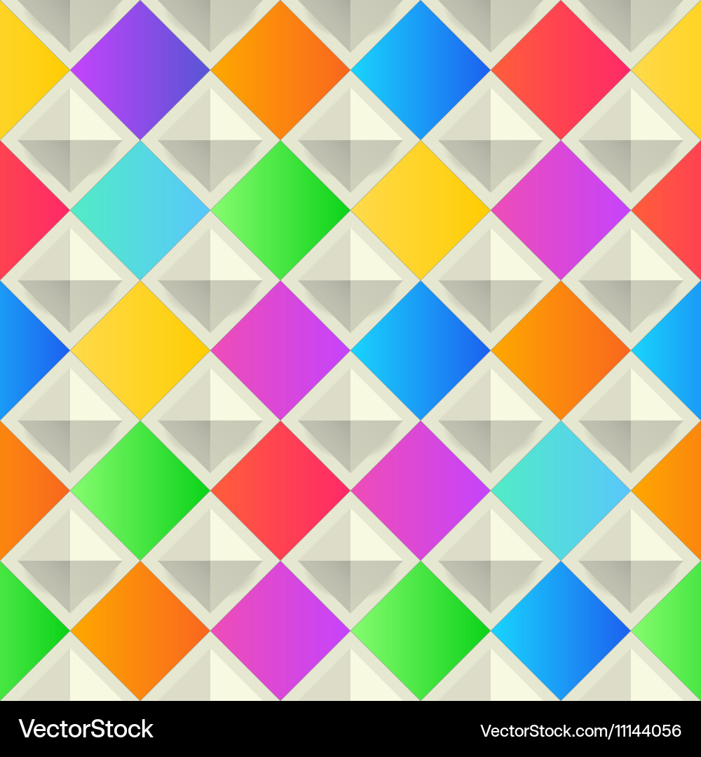 Abstract colorful background with rhombus shapes Vector Image