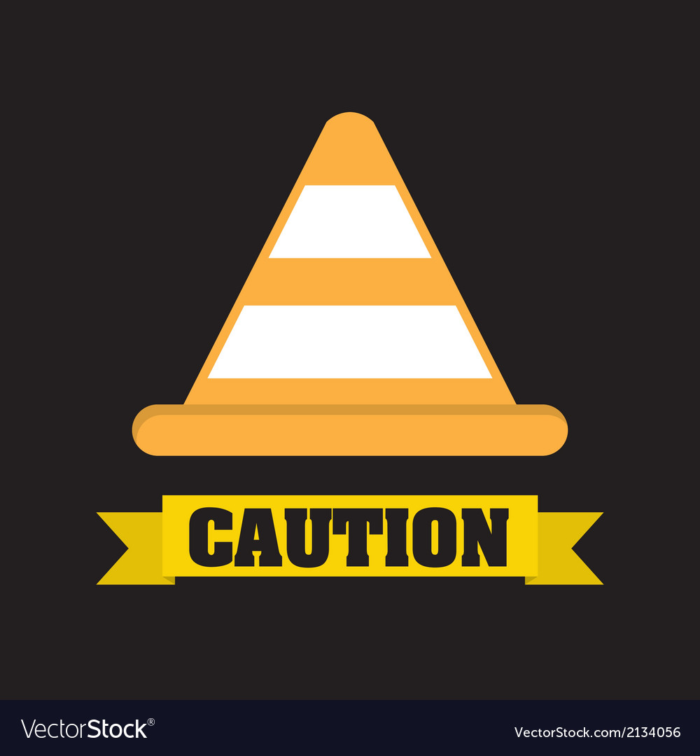 Caution design over black background Royalty Free Vector
