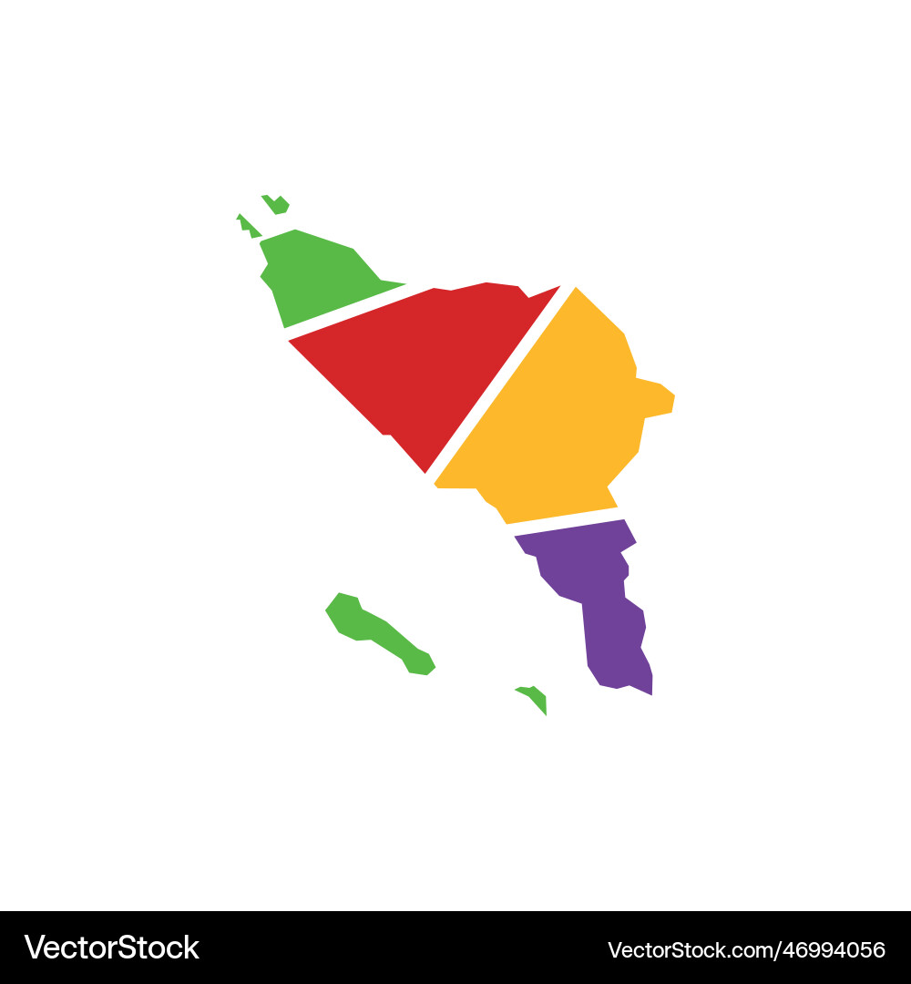 Map of aceh colorful creative design Royalty Free Vector