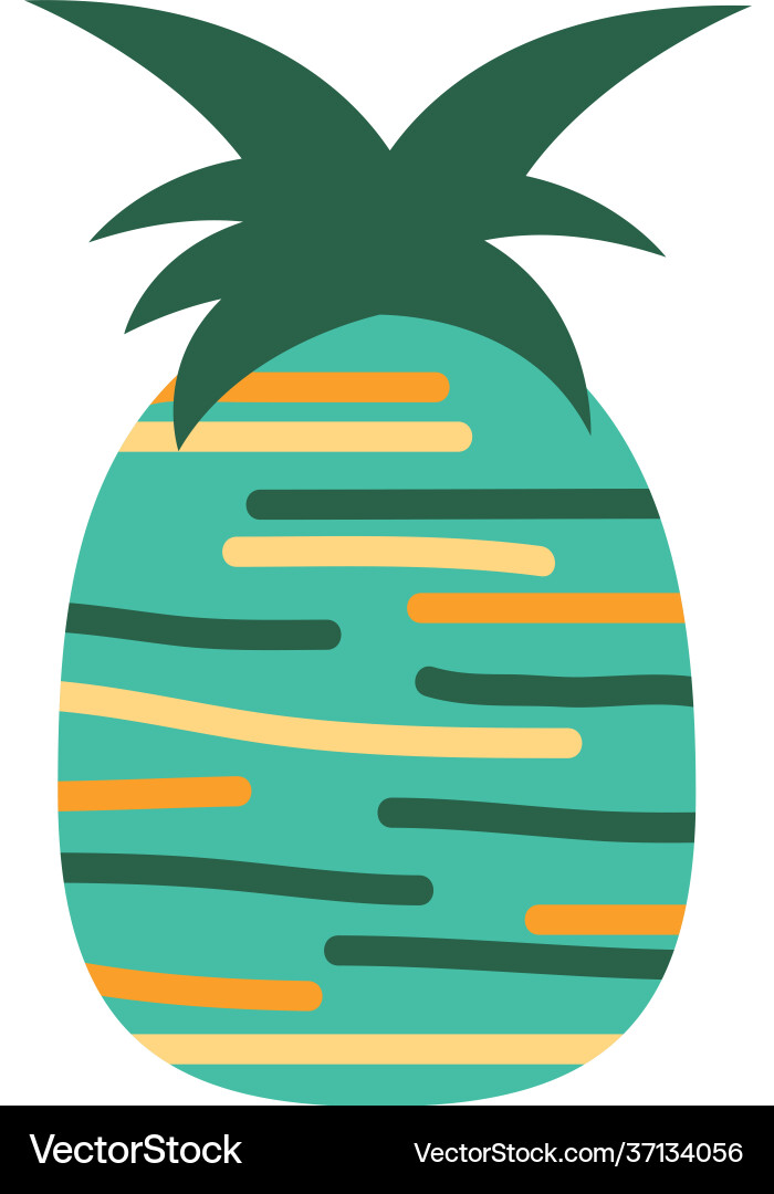 Pineapple with bars Royalty Free Vector Image - VectorStock