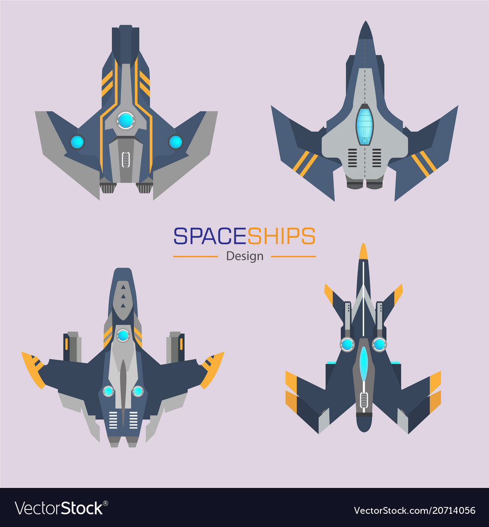 Spaceships Royalty Free Vector Image - VectorStock