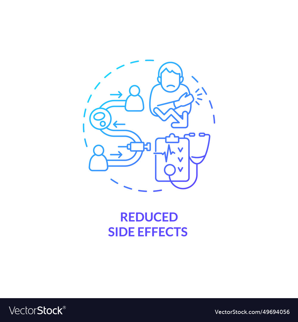 Thin line simple gradient reduced side effects Vector Image