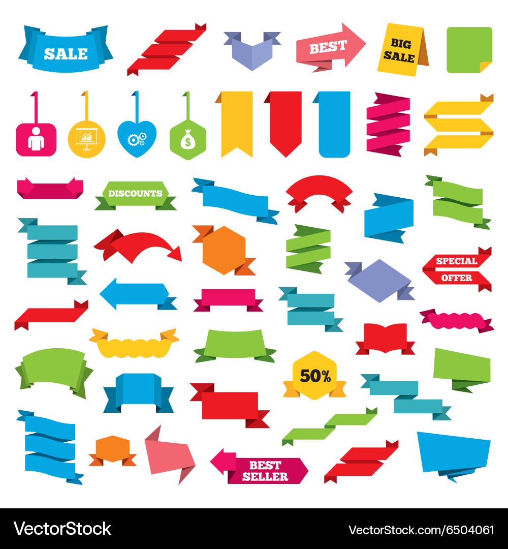 Business signs human and presentation board Vector Image