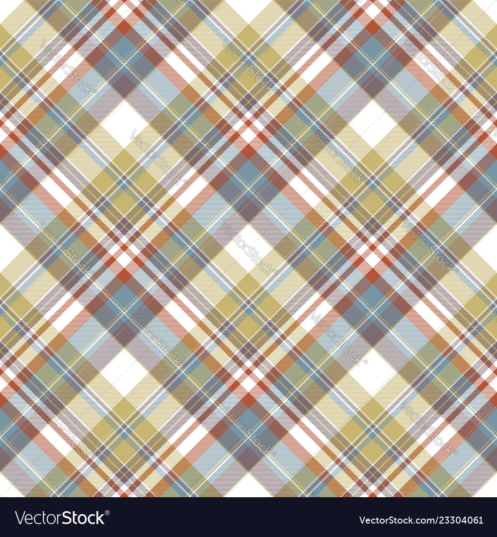 Check fabric texture diagonal seamless pattern Vector Image