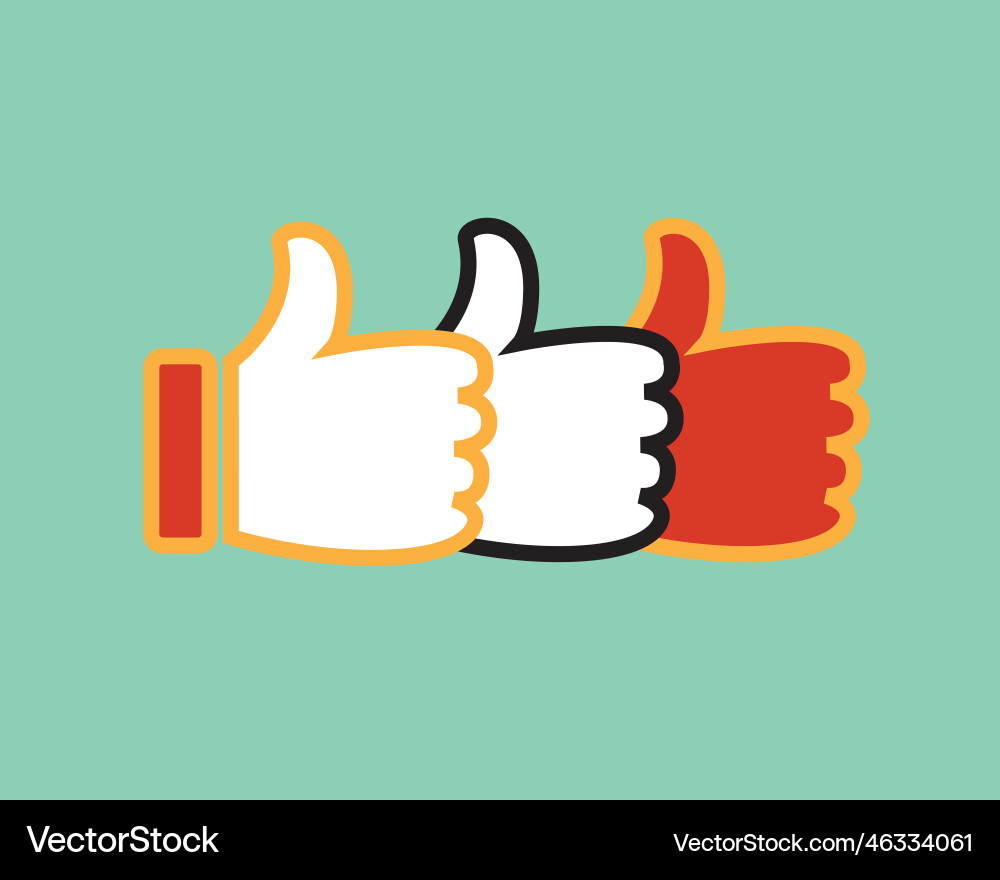 Concept graphic- social media like Royalty Free Vector Image