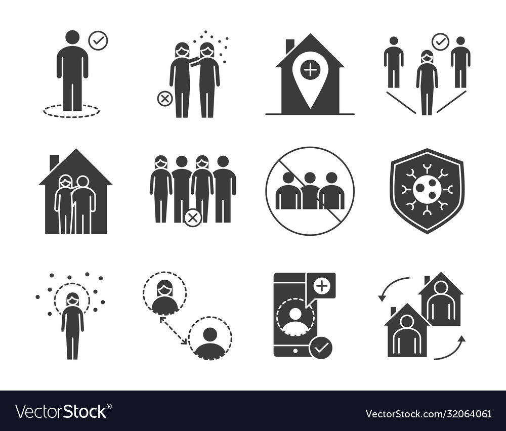Covid19 19 coronavirus social distancing Vector Image