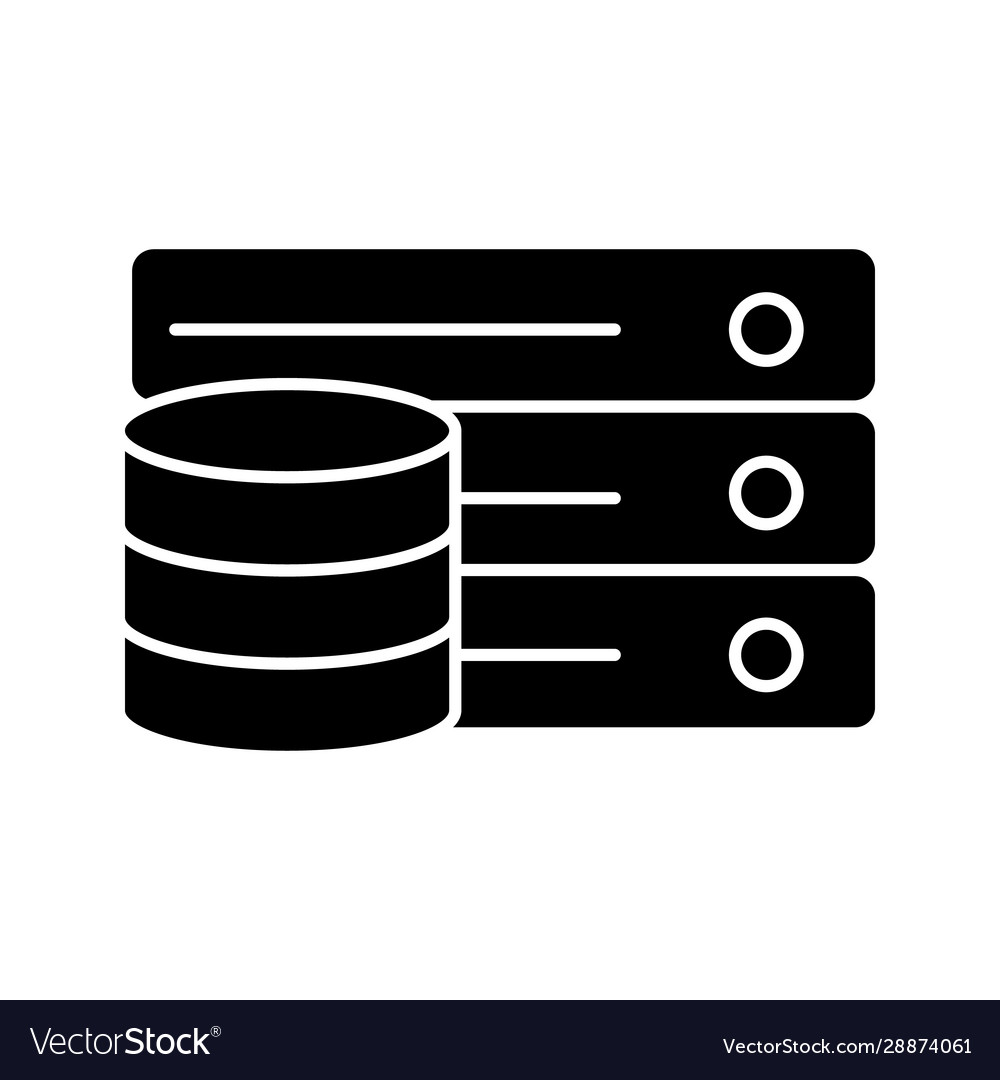 Database glyph icon Royalty Free Vector Image - VectorStock