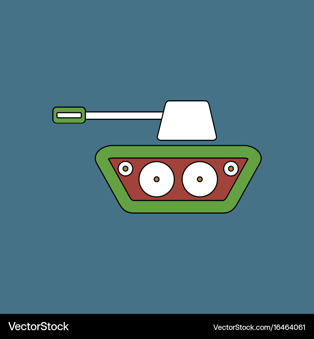 Flat icon design collection military tank Vector Image