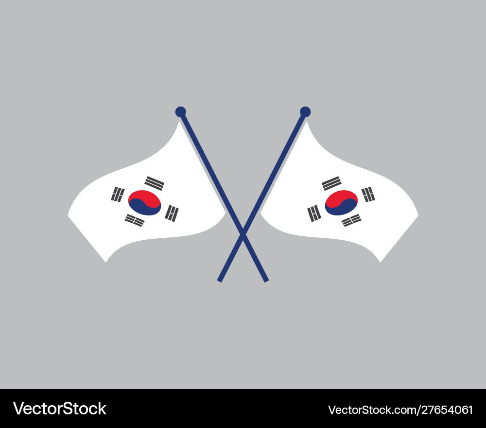Korean flag design Royalty Free Vector Image - VectorStock
