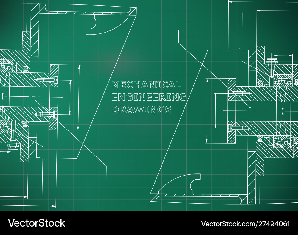 Mechanical engineering technical backgrounds Vector Image