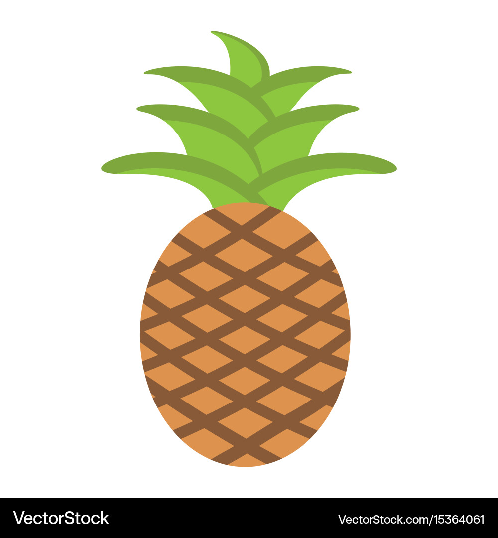 Pineapple flat icon fruit and tropical Royalty Free Vector