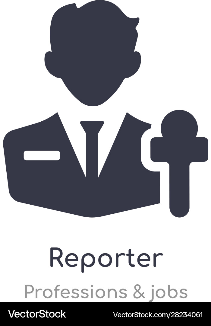 Reporter icon isolated reporter icon from Vector Image